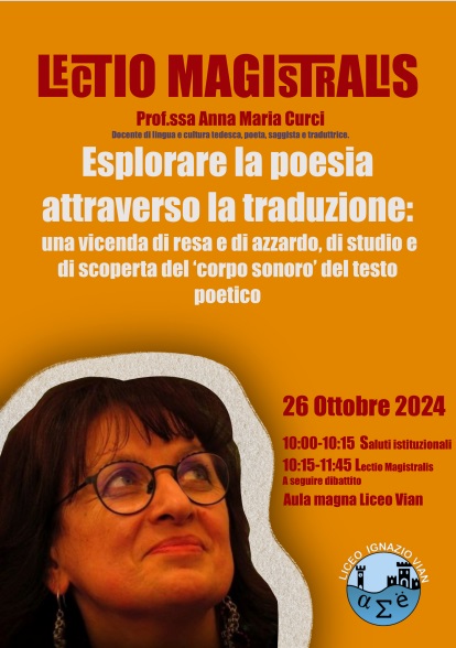 Il 26 al Vian lectio magistralis - Associazione L'agone Nuovo