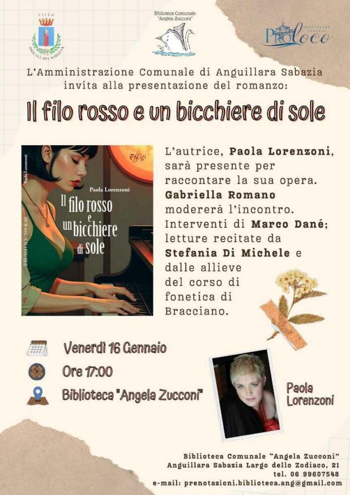 Presentazione del libro "Il filo rosso e un bicchiere di sole" ad ...